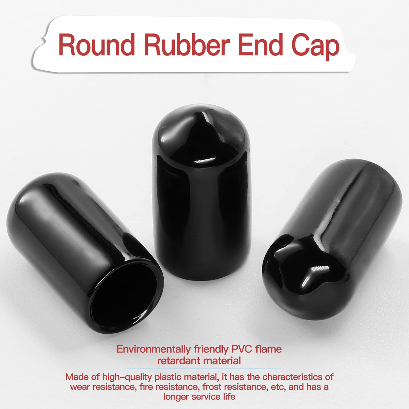 Snapklik.com : Jamiikury 120PCS Rubber End Caps 8mm ID Screw Thread ...