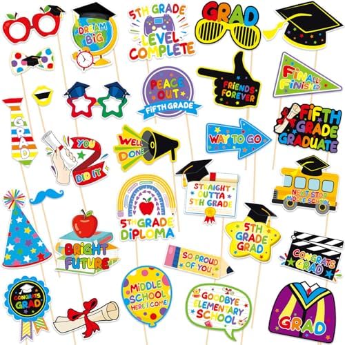 Amazon.com: Konsait 46Count Back to School Photo Booth Props, First Day ...