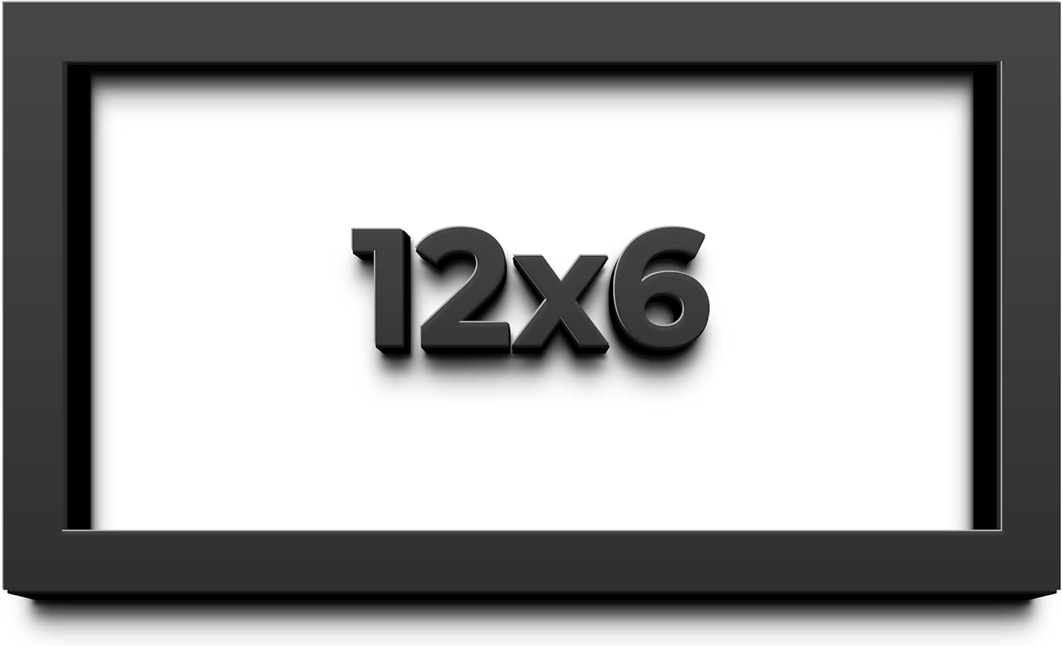 Amazon.com - 12x6 Shadow Box Frame Black | 1 Inch Deep Solid Wood ...