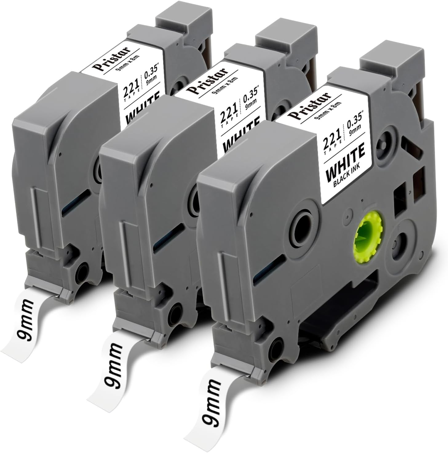 Amazon.com: Pristar 3-Pack 9mm Label Tape Compatible for Brother TZe ...