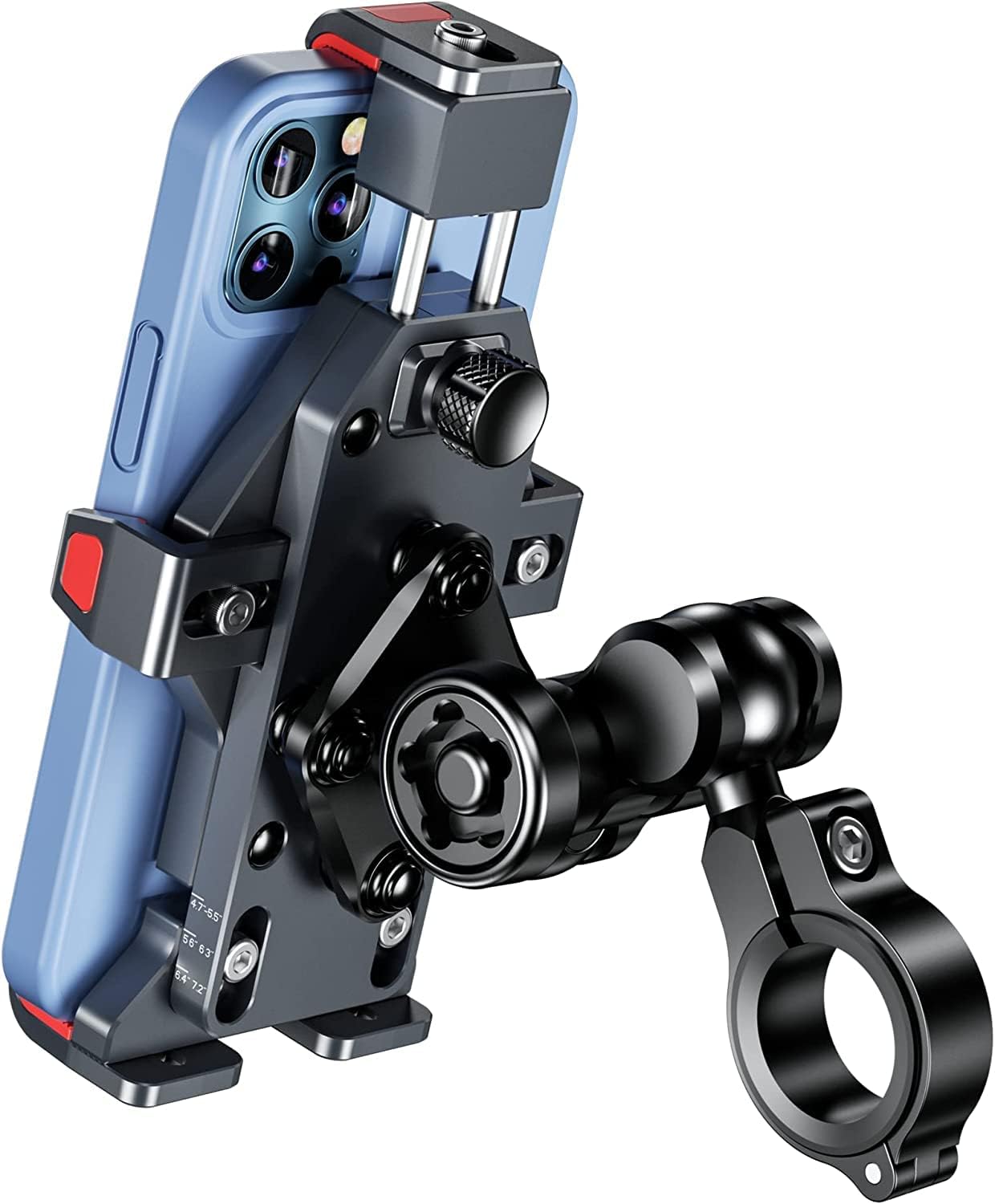 YELLOWFIN Aluminium Alloy Motorcycle Phone Mount with 360° Rotation ...