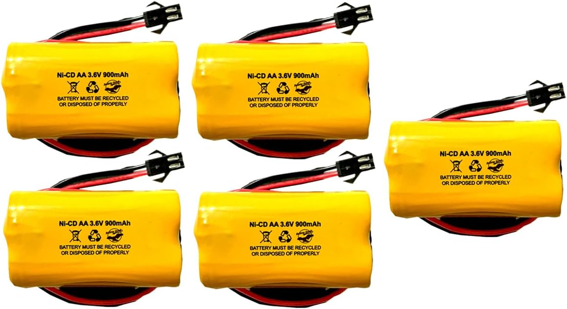 Amazon.com: (5 Pack) Exit Sign Emergency Light NiCad Battery 3.6v ...