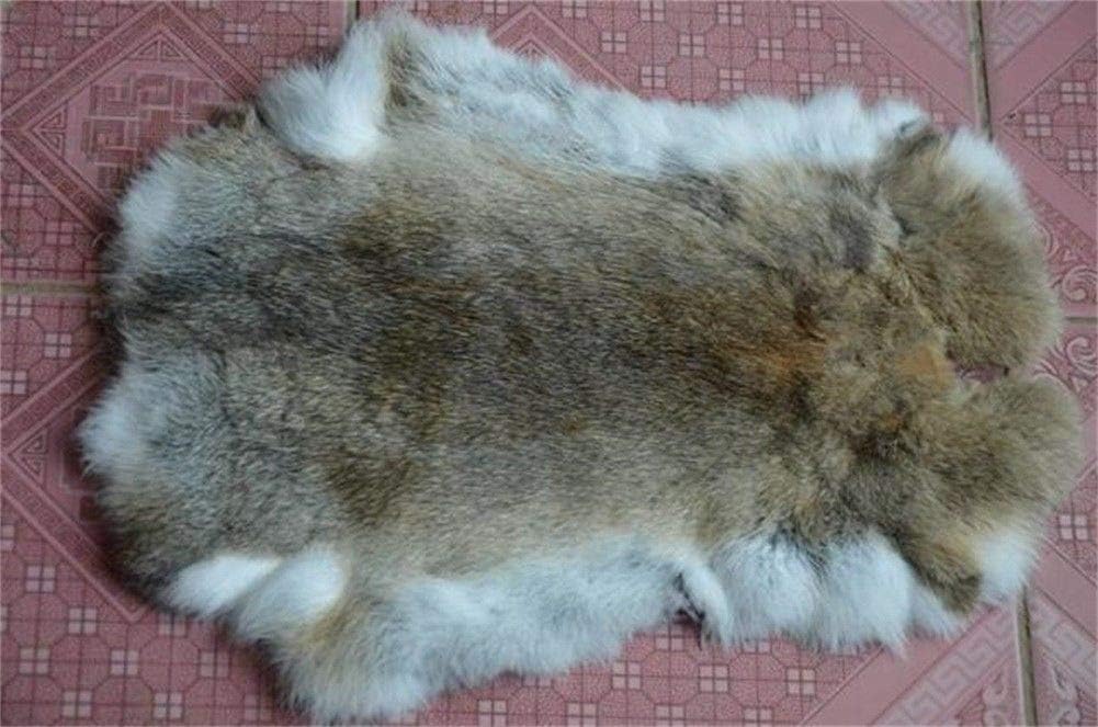 Amazon.com: Genuine Naturally Straw Yellow Rabbit Fur Skin Tanned ...