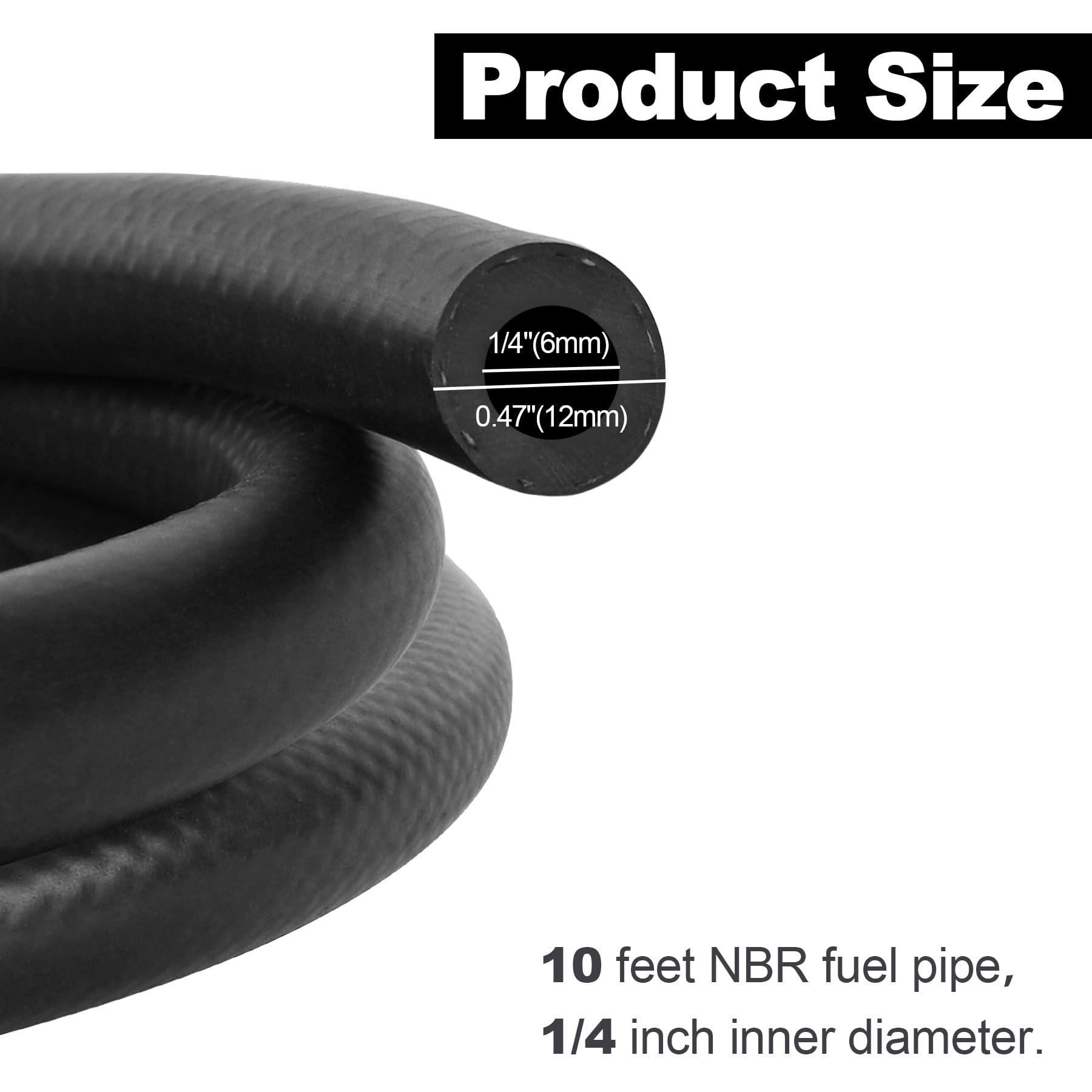 Snapklik.com : Phepetroll 10 Feet Fuel Line Hose, 1/4 Inch Inside ...