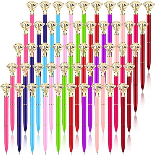 Amazon.com : Lincia 4 Pcs Diamond Top Pens with Crystal Bling Metal ...