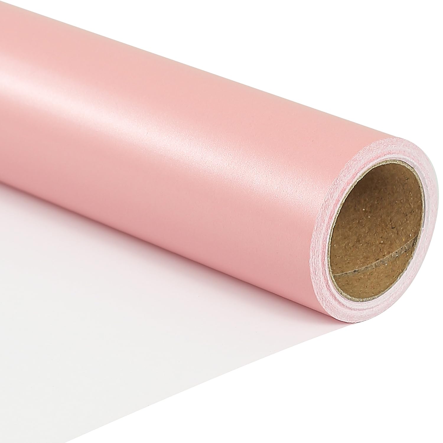 Amazon.com: CAMKUZON Pink Matte Wrapping Paper Roll - Solid Color ...