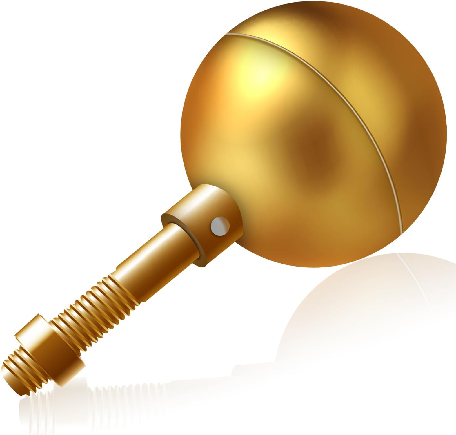 Amazon.com : BRUBAKER Golden Flag Pole Topper Ball - 3 Inch Aluminum ...