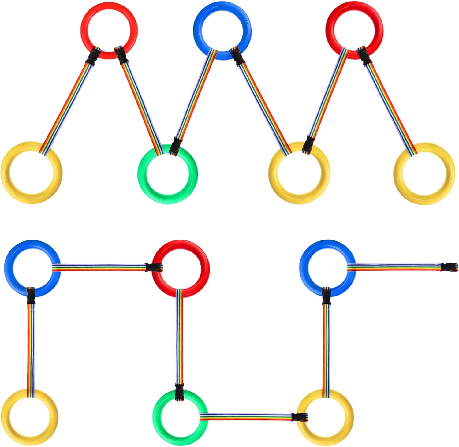 12 Pcs Assorted Color Walking Ropes with Handles for Toddlers - Safety ...