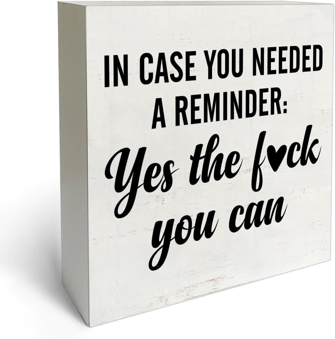 Amazon.com: Rustic Farmhouse Style Humor Positive Sayings Box Sign Wood ...