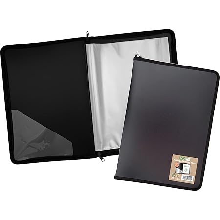 eco-eco A3 Size 50% Recycled 40 Pocket Black Presentation Display Book ...