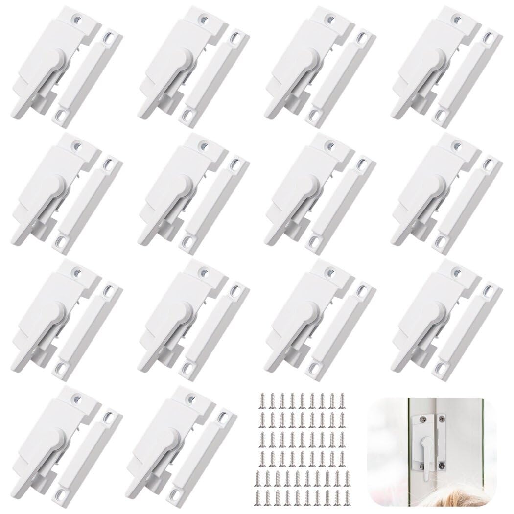 Homaisson 14 Pcs Window Sash Locks with Screws, Zinc Alloy Window ...