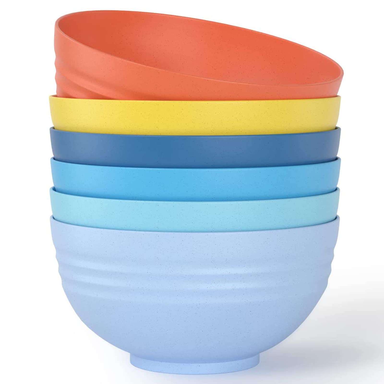 Amazon.com: Homestockplus [Set of 6] Unbreakable Large Cereal Bowls,34 ...