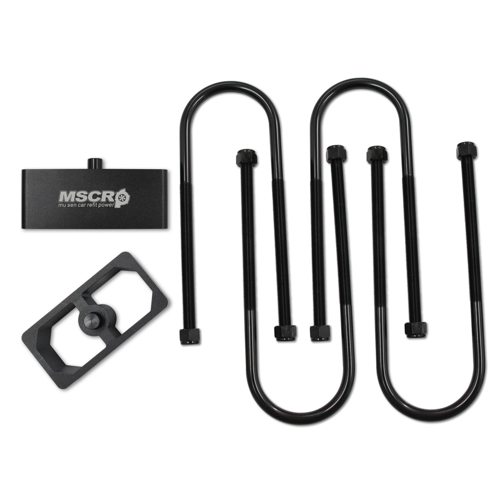 Amazon.com: Universal Billet Aluminum Leaf Spring Lowering Block Kit ...