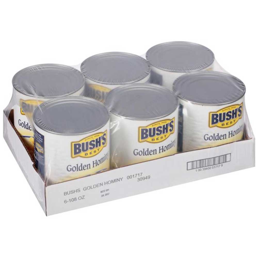 Amazon.com : Bushs Best Golden Hominy, 108 Ounce - 6 per case ...