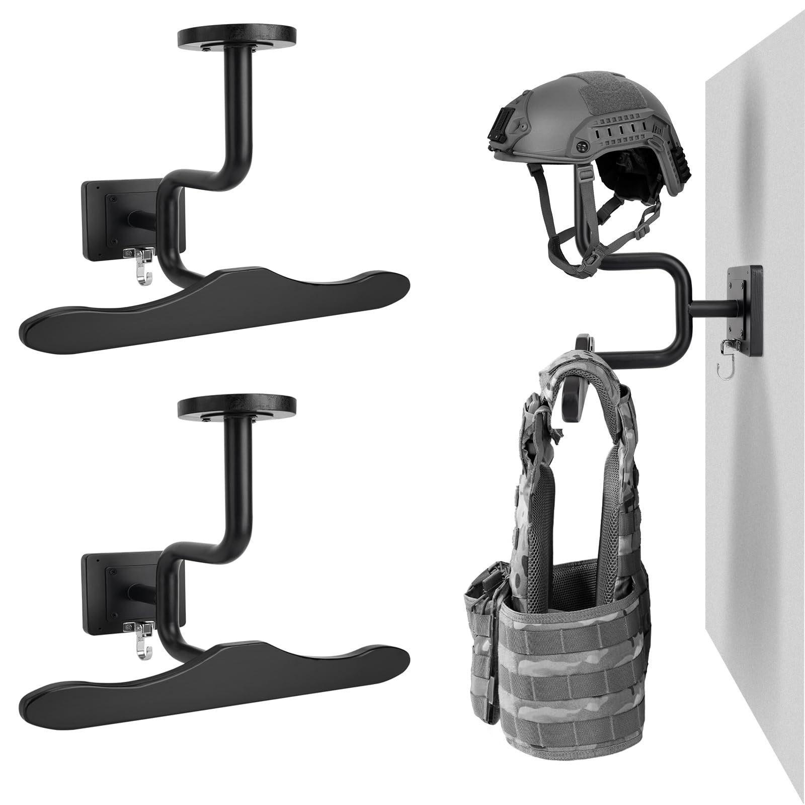 Snapklik.com : MANNIFEN Tactical Gear Wall Mount, Police Gear Rack