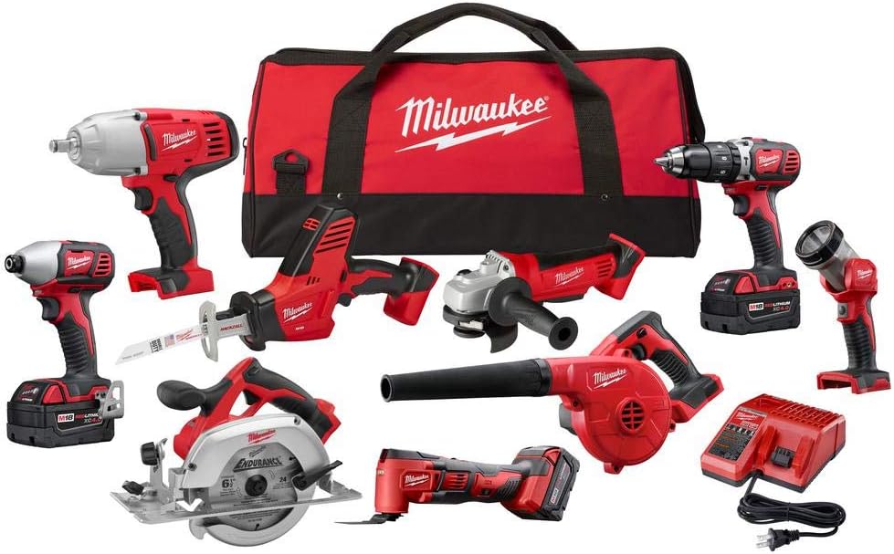 Milwaukee 2696-26 M18 18-Volt Lithium-Ion Cordless Combo Kit (6-Tool ...