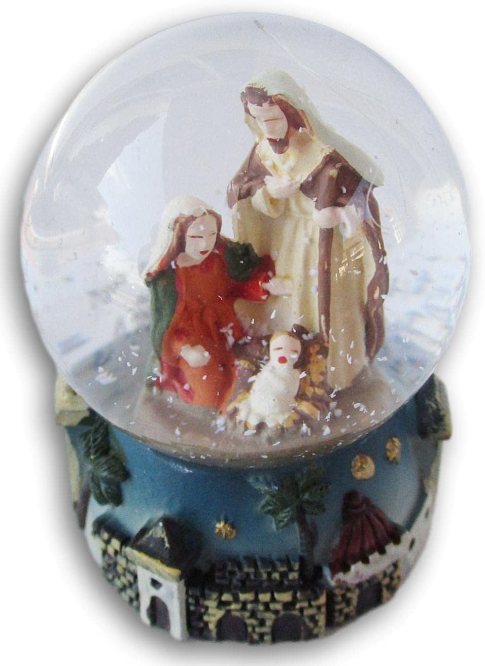 Amazon.com: Mini Nativity Snow Globe for Christmas - 1 3/4 x 2 1/2 ...