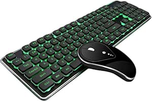 Backlit Keyboard and Mouse Combo,2.4G Wireless Glowing Charging ...