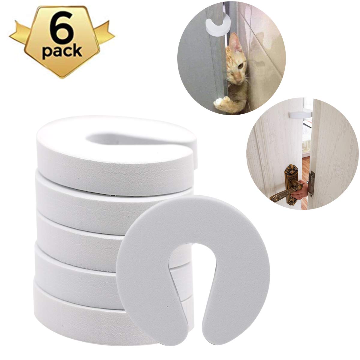 U&X Door Finger Guards Thick Foam Baby Finger Protector Stoppers Jammer ...