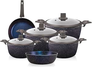 Trueval Premium Granite Cookware Set – 10 Pieces (Casseroles: 20/22/24 ...