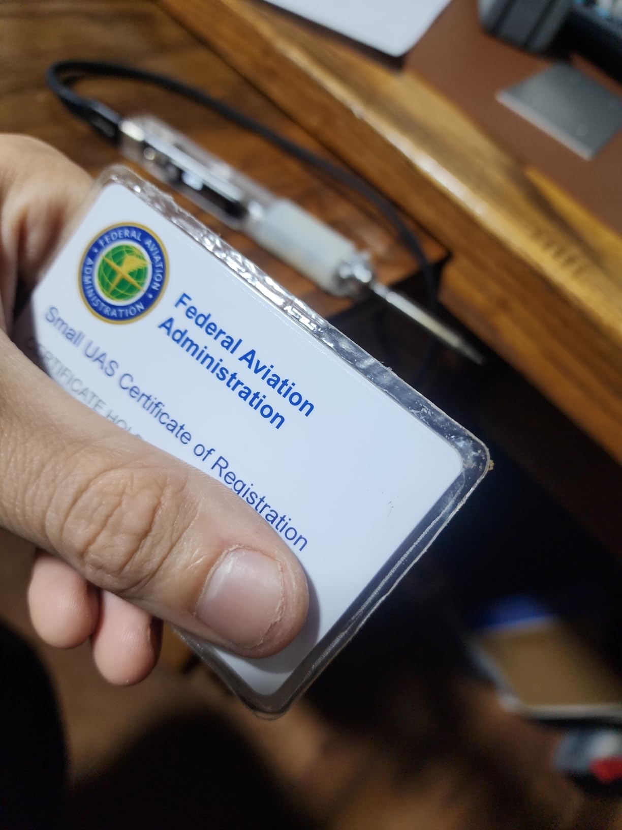 Amazon.com: Drone FAA UAS Registration ID Card for Hobbyist Pilots ...