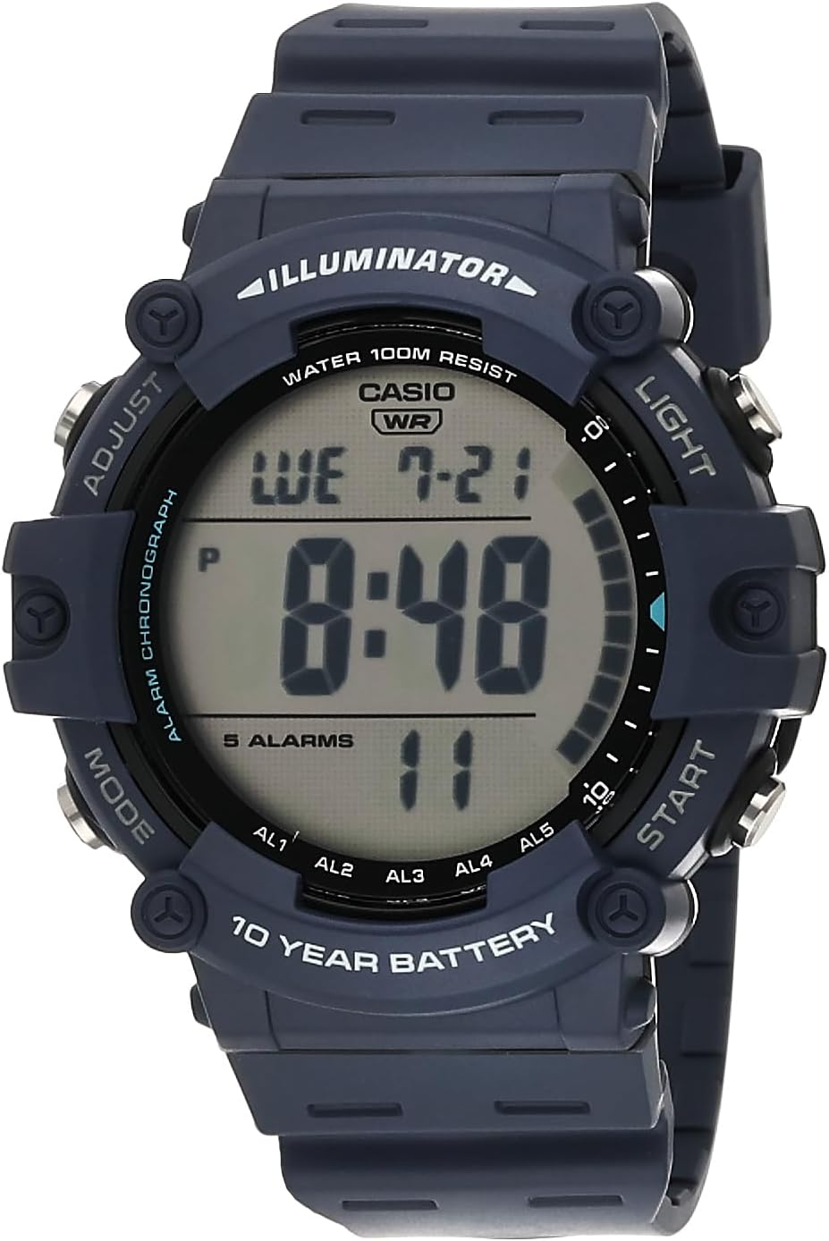 Buy Casio Illuminator 10-Year Battery 100M Water Resistant LED ...
