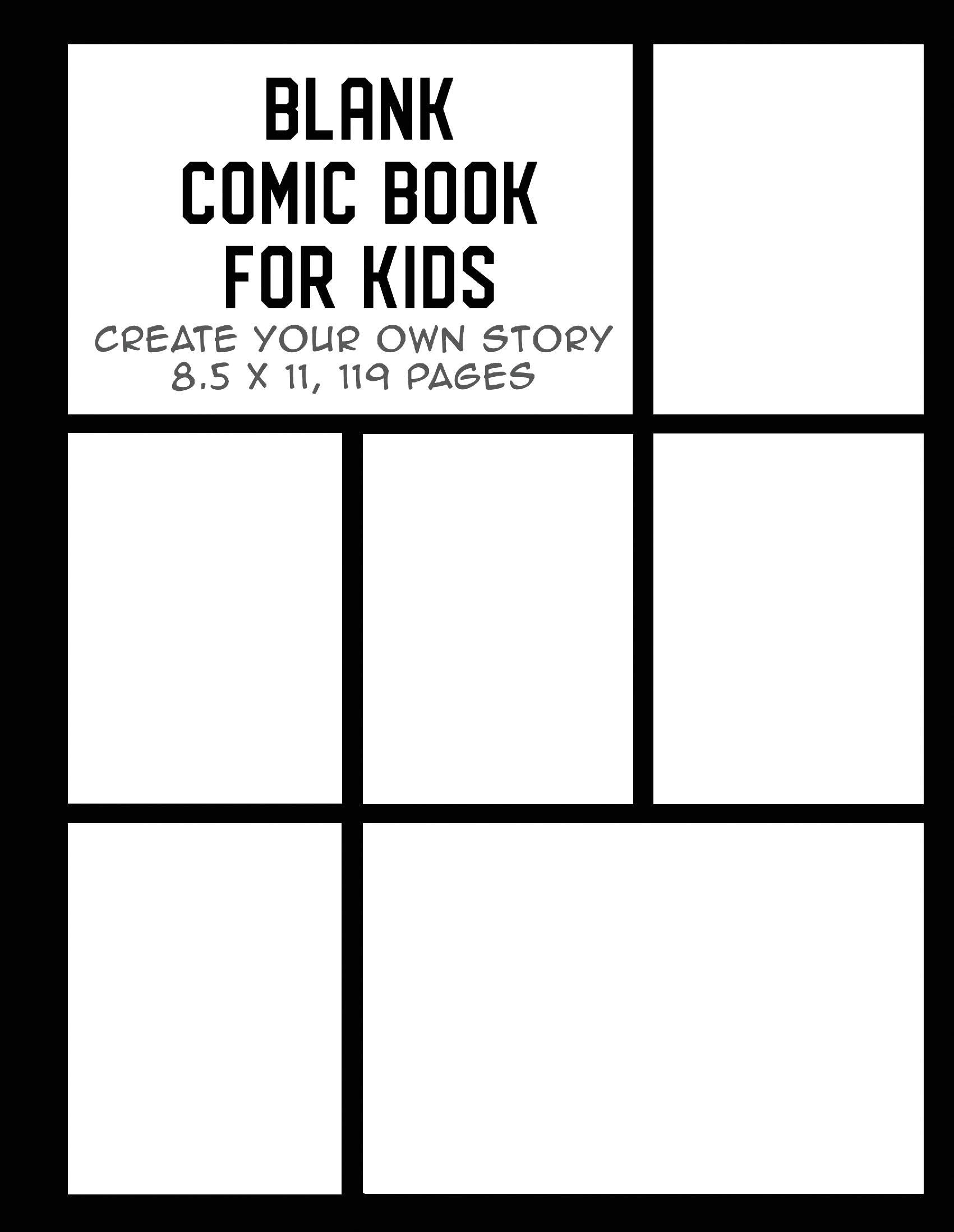 Amazon.com: Blank Comic Book for Kids: Create Your Own Story, Drawing ...