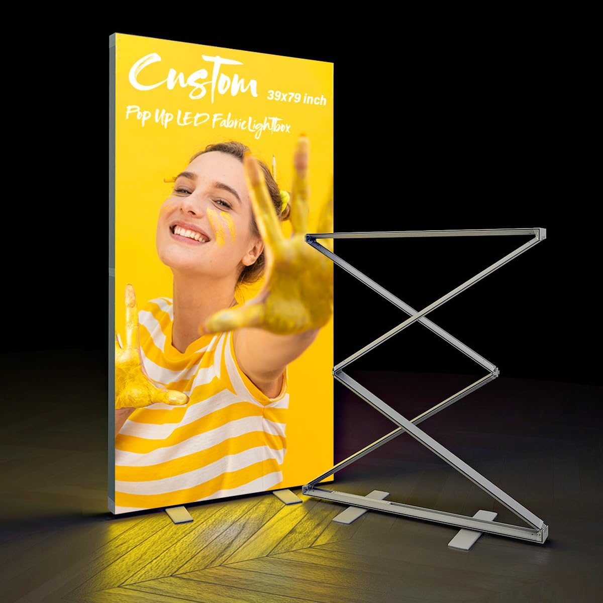 Amazon.com : Custom Pop Up LED Lightbox Instant Folding SEG Pop Up ...