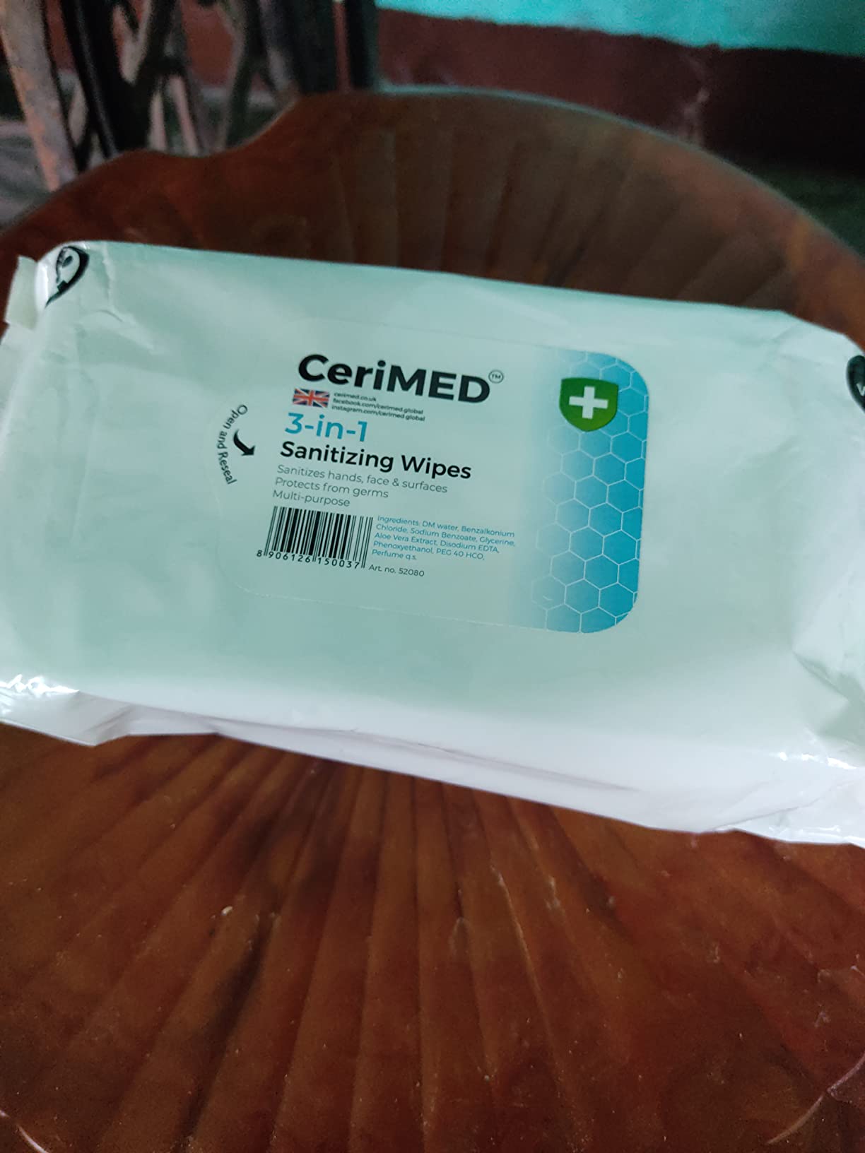 CeriMED 3-in-1 Sanitizing Wipes for Hands, Face and Surfaces - 80 Wipes ...