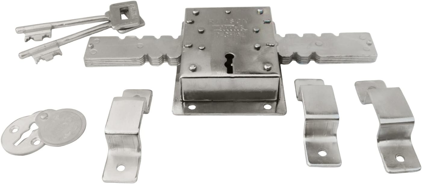 Godrej grill door Key Lock brown with 2 keys, Painted finish (pack of 1 ...