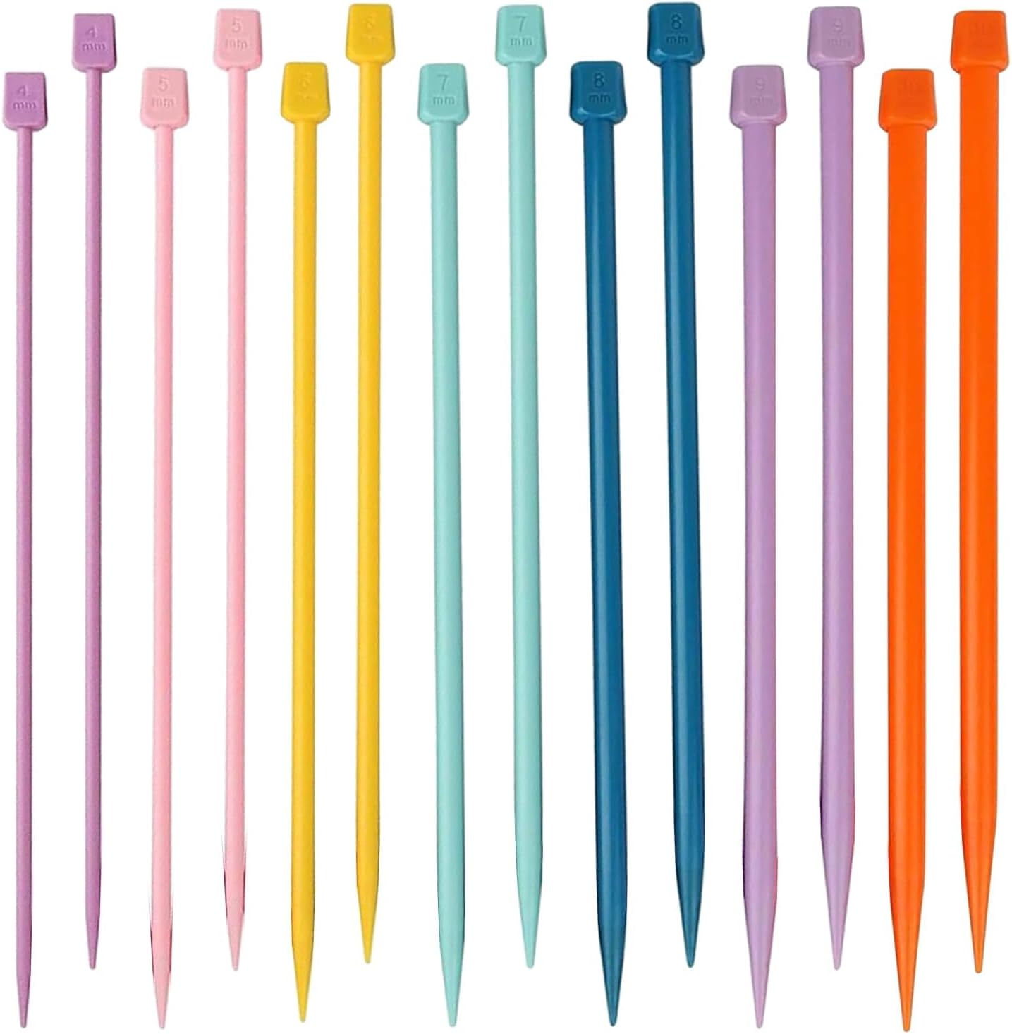 14-Piece Short Knitting Needle Set - Versatile 4mm-10mm Needle Sizes ...