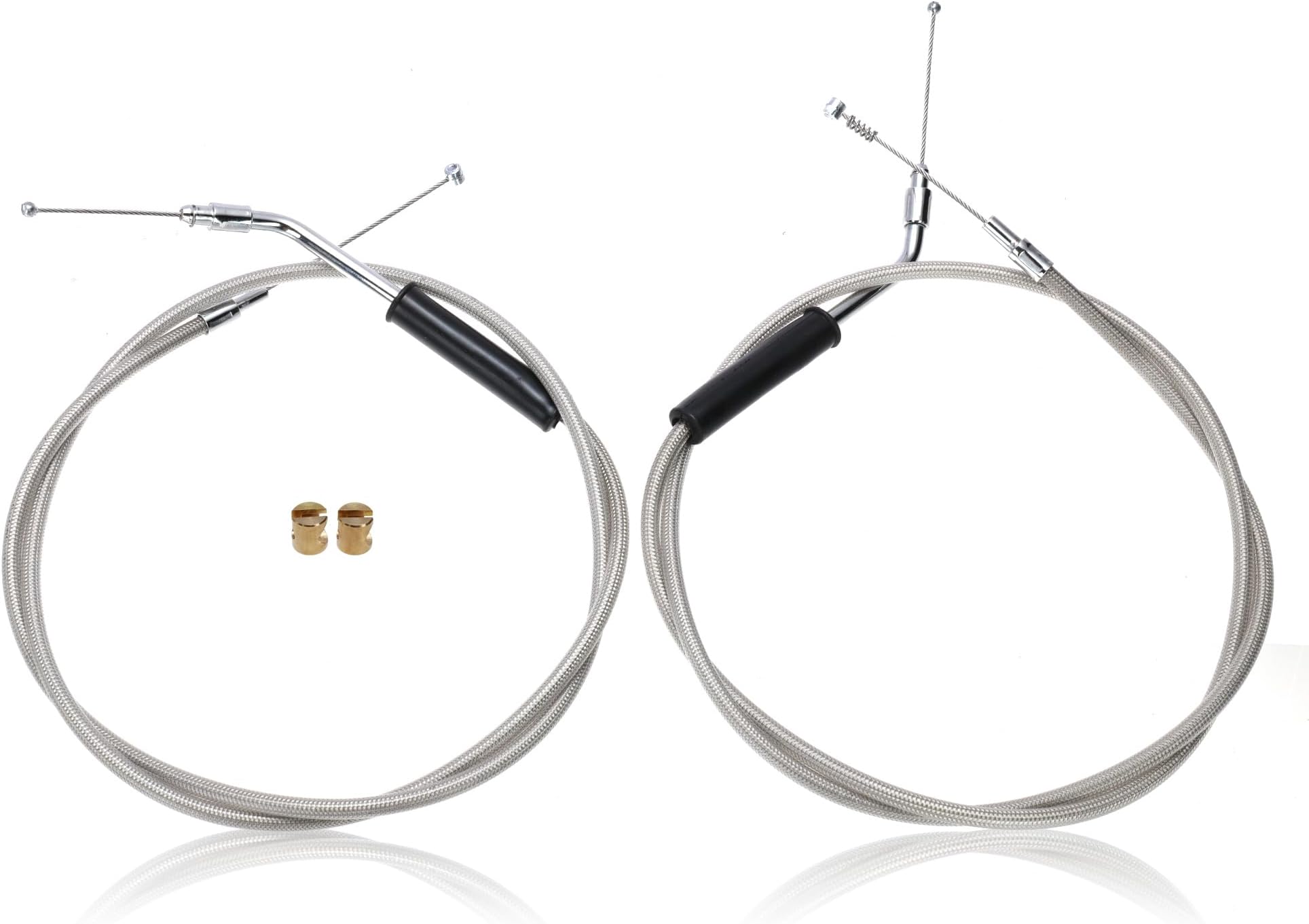 Amazon.com: MoKitDora 37" Stainless Steel Braided Throttle Idle Cable ...