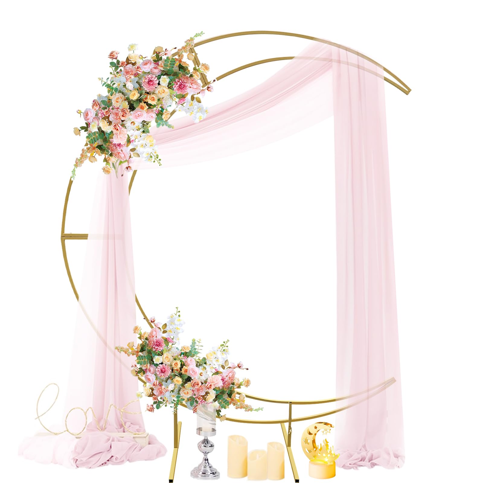 Snapklik.com : 7FT Crescent Moon Arch Backdrop Stand Half Moon Balloon ...