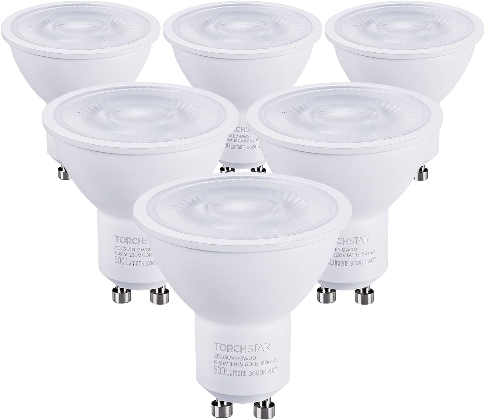 DEWENWILS 10-Pack Dimmable GU10 LED Bulbs, 2700K Warm White GU10 Bulb ...