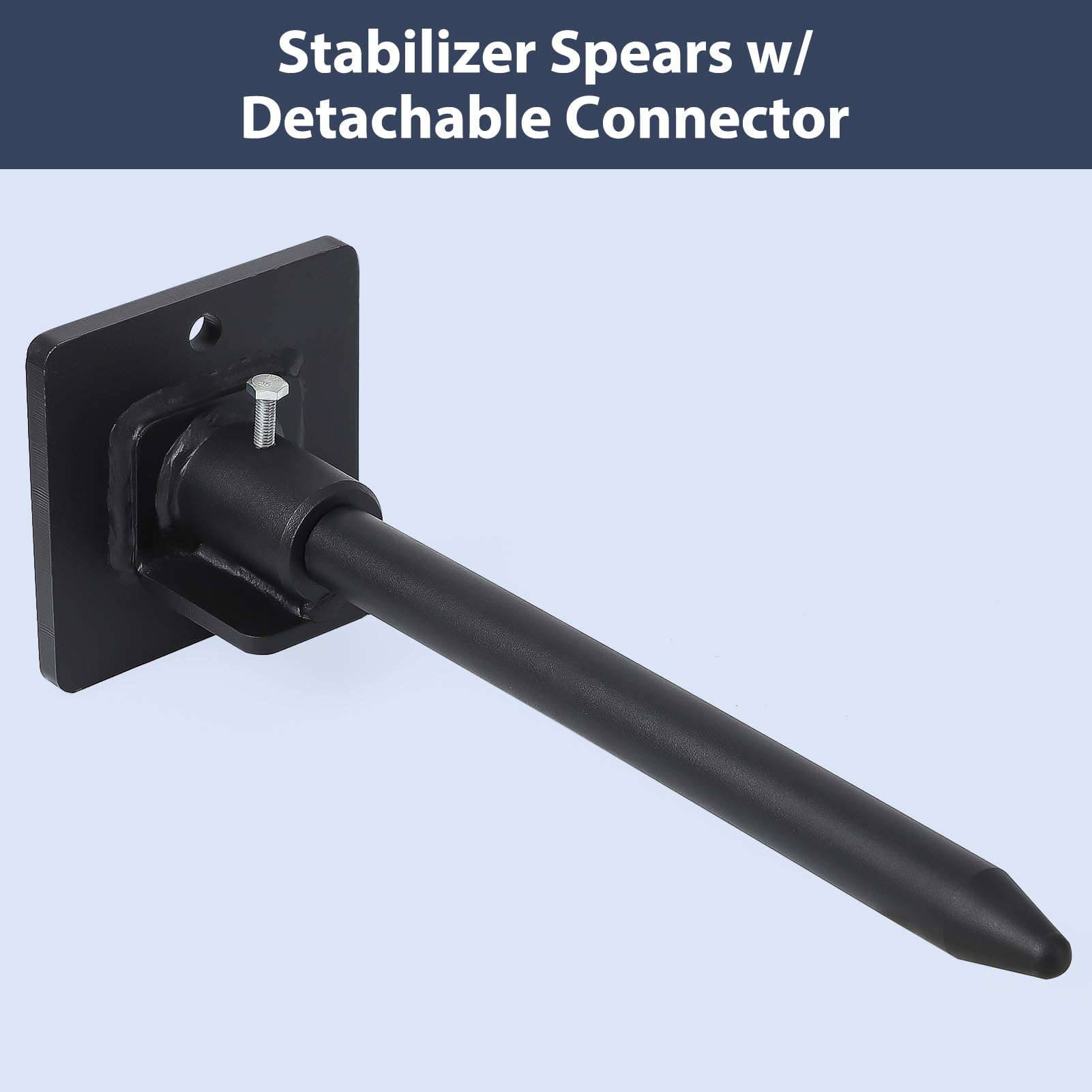 Snapklik.com : 17" Stabilizer Hay Bale Spear Attachment, Pair Quick ...
