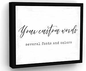Amazon.com: Personalized Quotes Framed Word Text, Motivational and ...