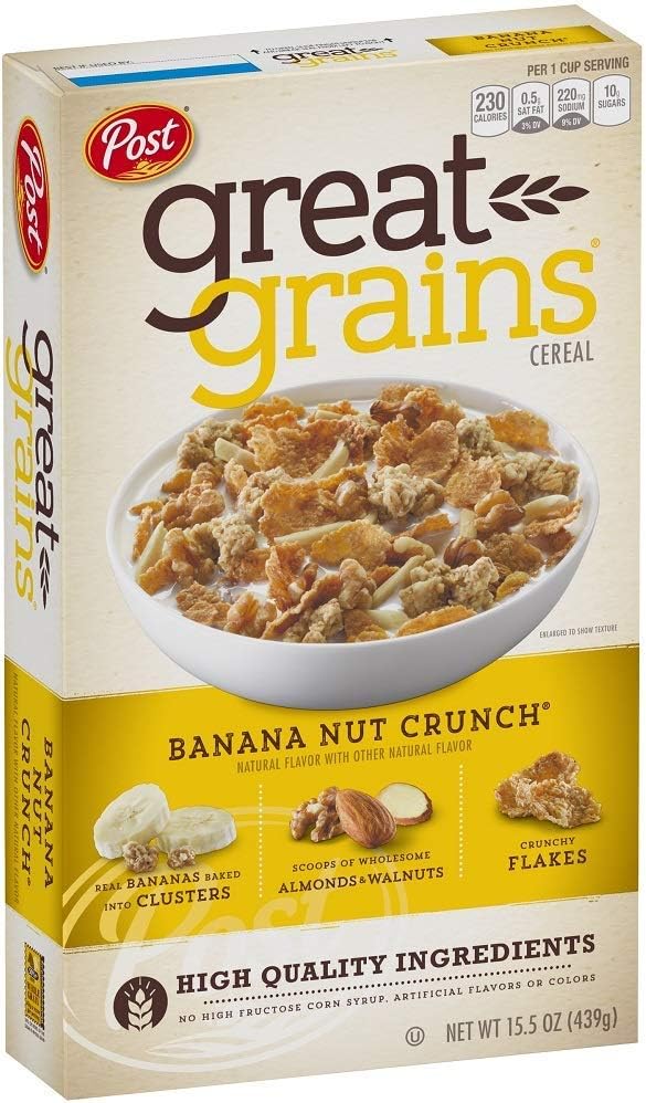 Amazon.com: Post Selects Cereals, Banana Nut Crunch, 15.5-Ounce (Pack ...