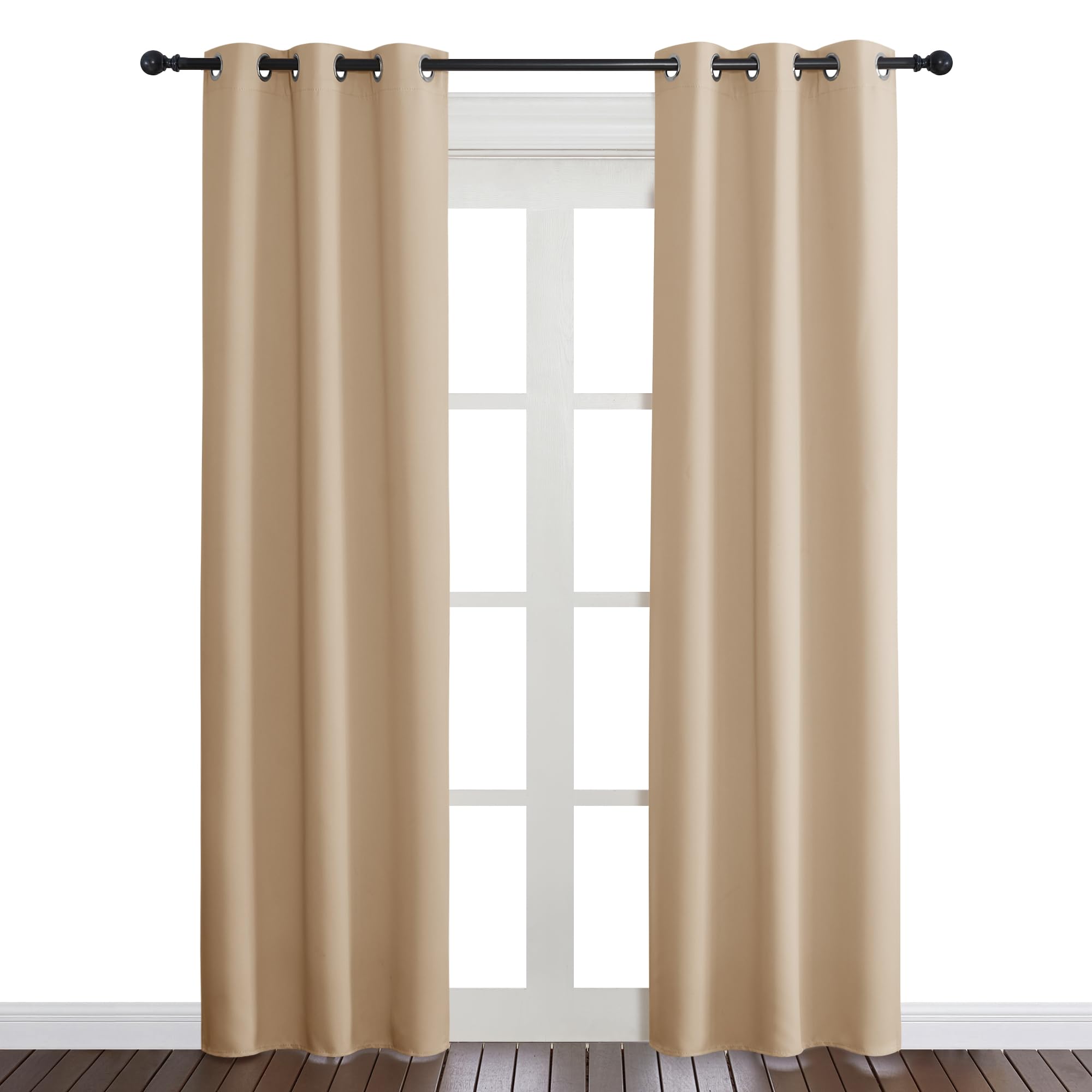 Amazon.com: NICETOWN Beige Room Darkening Curtain and Drape, Biscotti ...