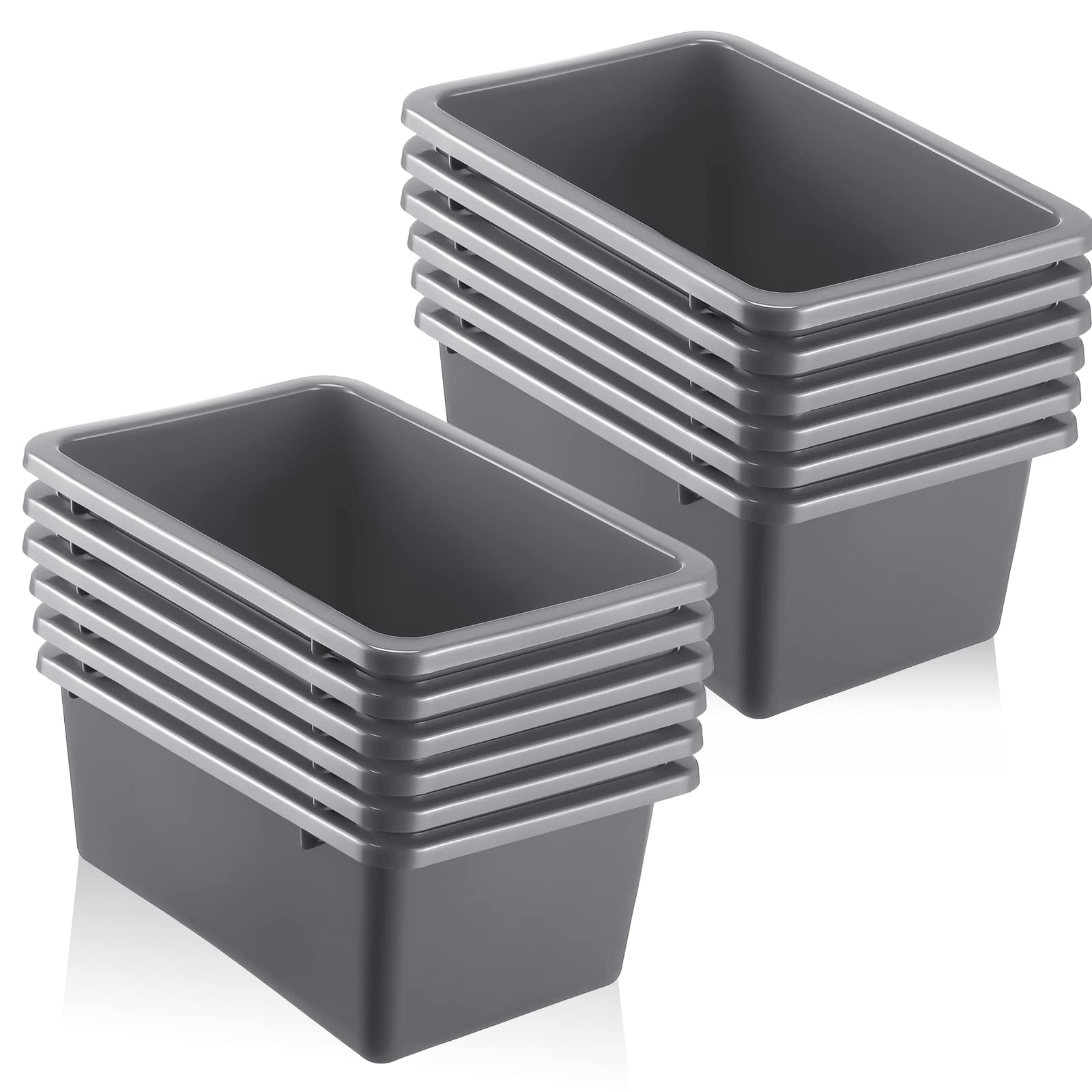 Amazon.com : Tuanse 12 Pack Small Cubby Bins Plastic Storage Container ...