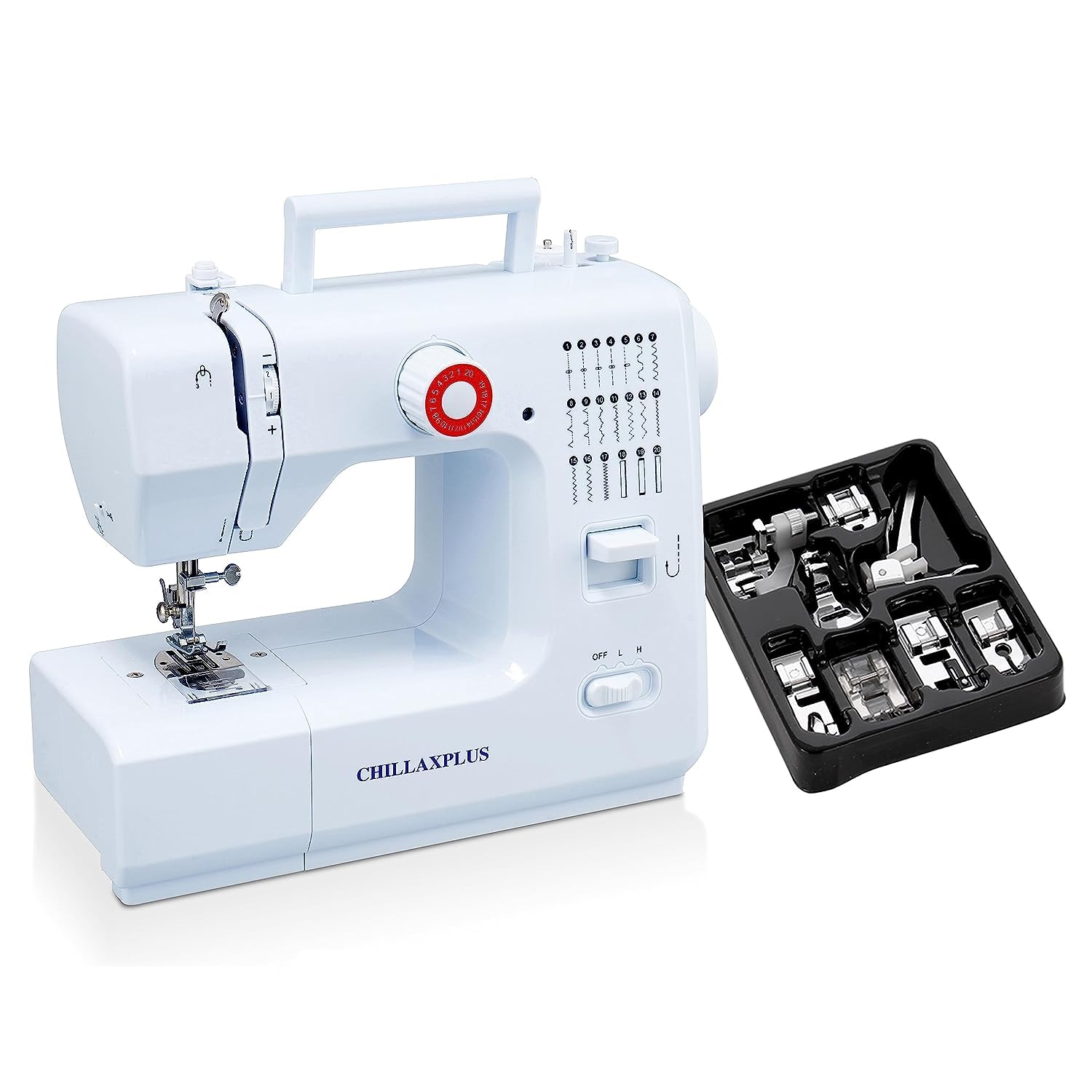 Buy CHILLAXPLUS Sewing Machine for Home Tailoring with 20 Stitch ...