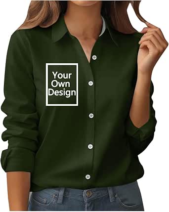 Amazon.com: Custom Shirts Design Your Own Long Sleeve Button down ...