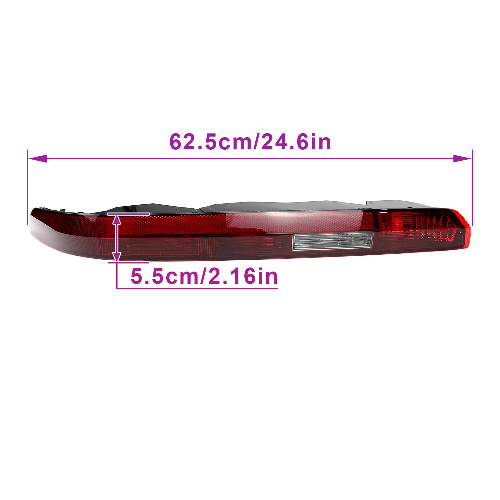 FEXON Left Driver Side Rear Bumper Reflector Tail Light Fog Lamp ...