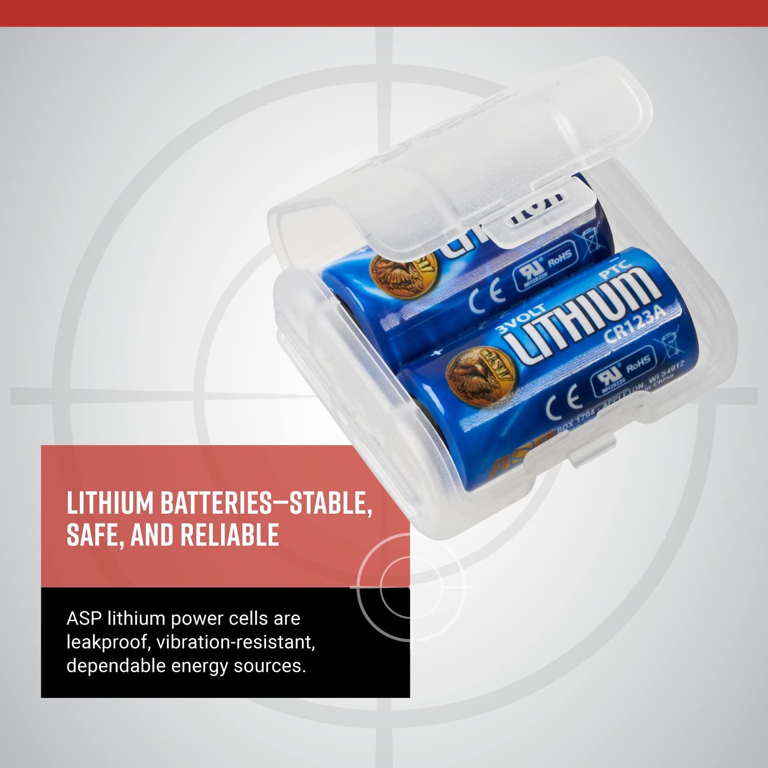 Snapklik.com : ASP CR123A 3-Volt Lithium Batteries For Tactical Flashlights