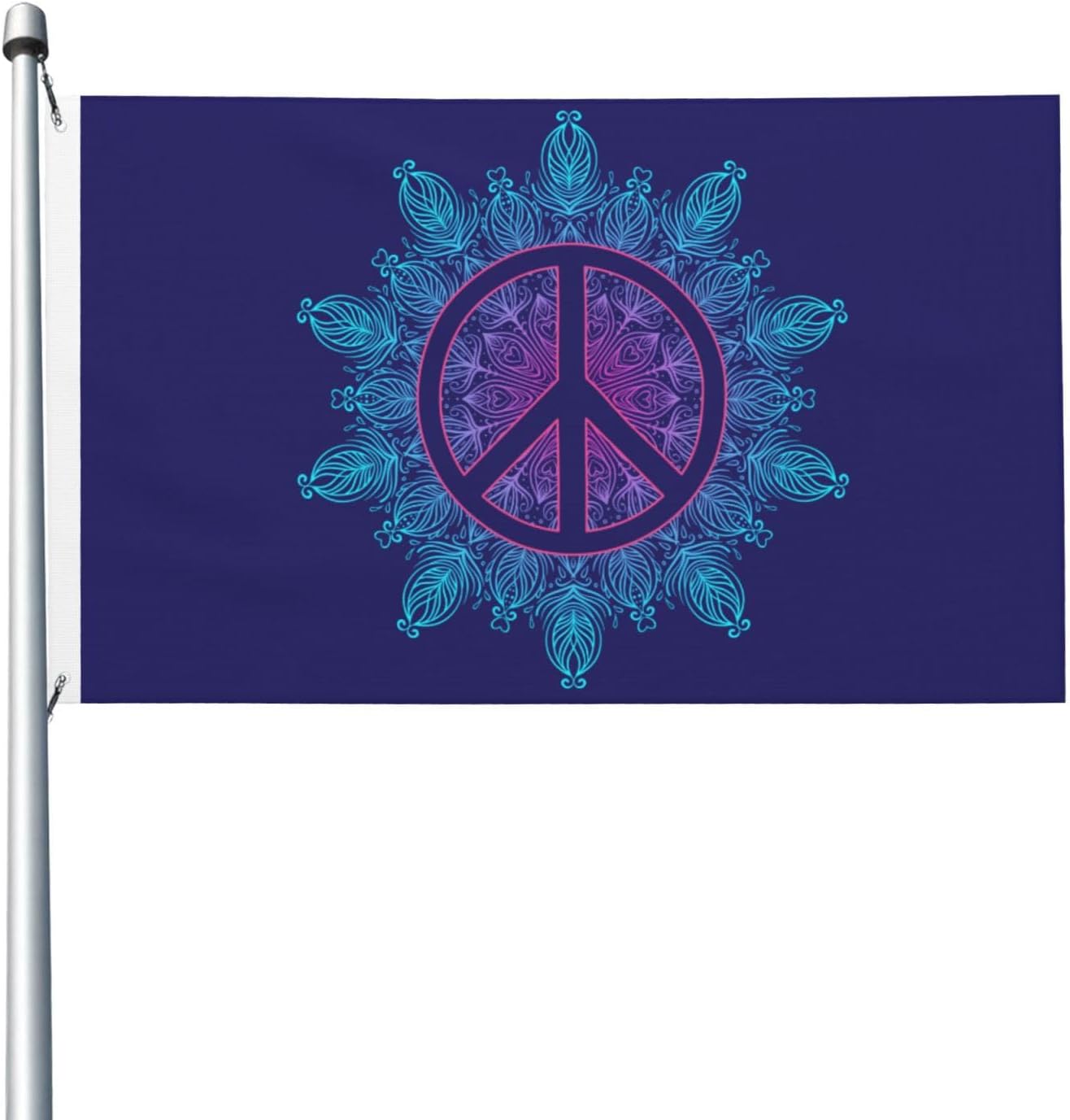 Amazon.com : Abucaky Boho Peace Sign Flag 3x5 Ft Decorative Banner ...