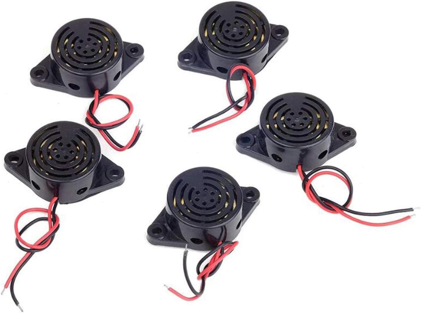 Amazon.com: Mini Buzzers with Leads DC 12V 95dB Mechanical Buzzer ...