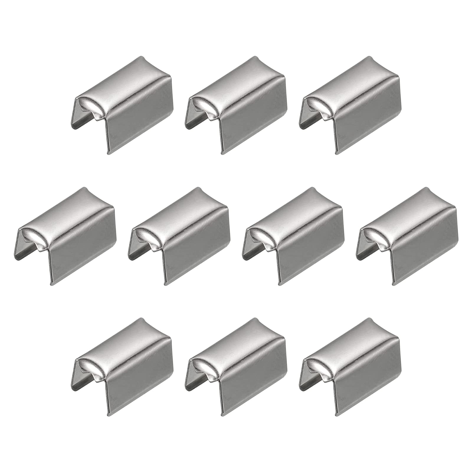 Amazon.com: uxcell Fold Over Crimp Caps, 200Pcs 10 x 5mm Ribbon End ...