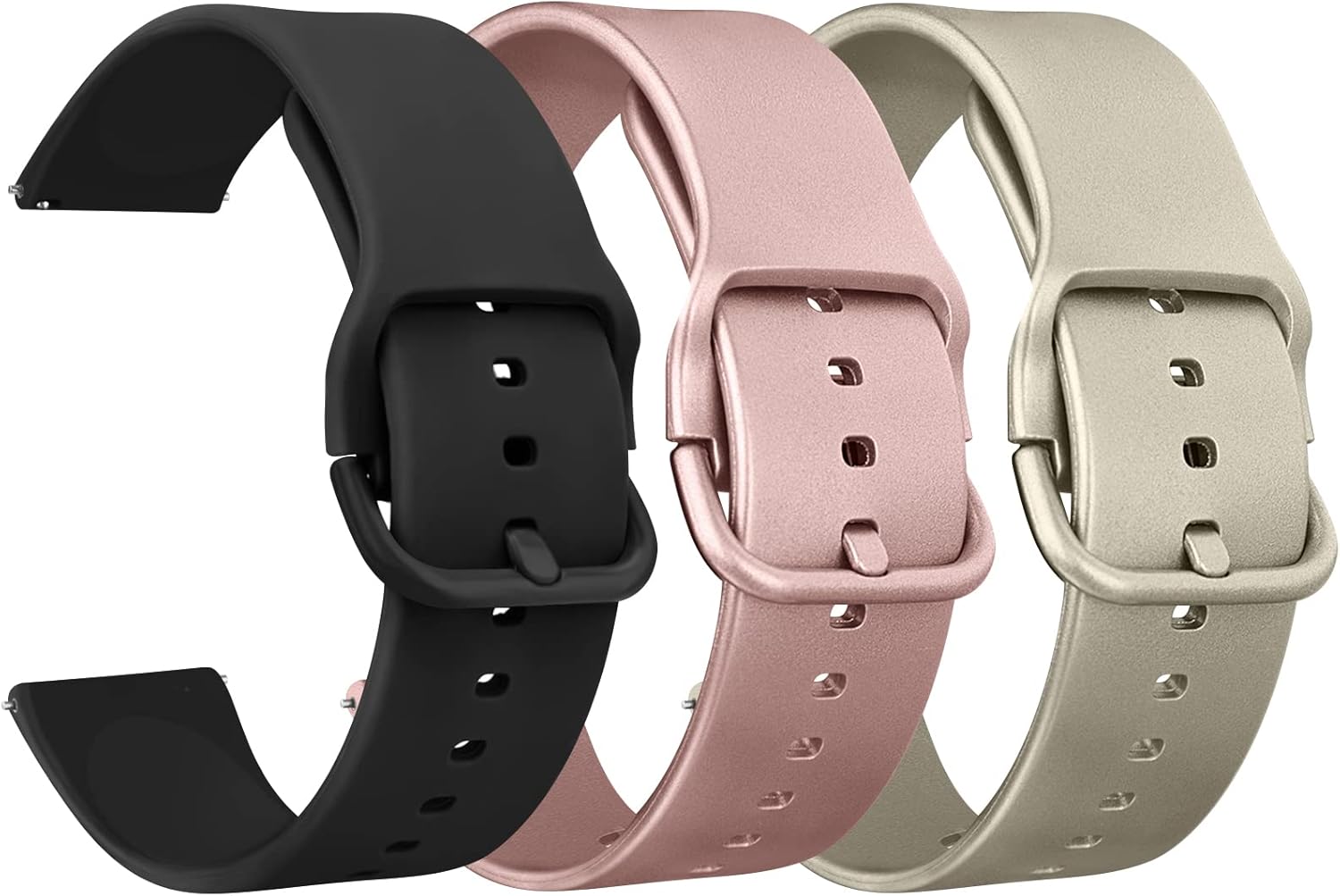 Mugust 3Pack Bracelets de Montres Silicone 22mm, Remplacement ...
