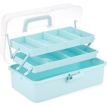 IGNPION 3 Layer Craft Stackable Storage Box 7-compartment Mulit Purpose ...