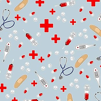 Amazon.com: Medical Wrapping Paper for Nurse Gift, Folded Flat 30 x 20 ...