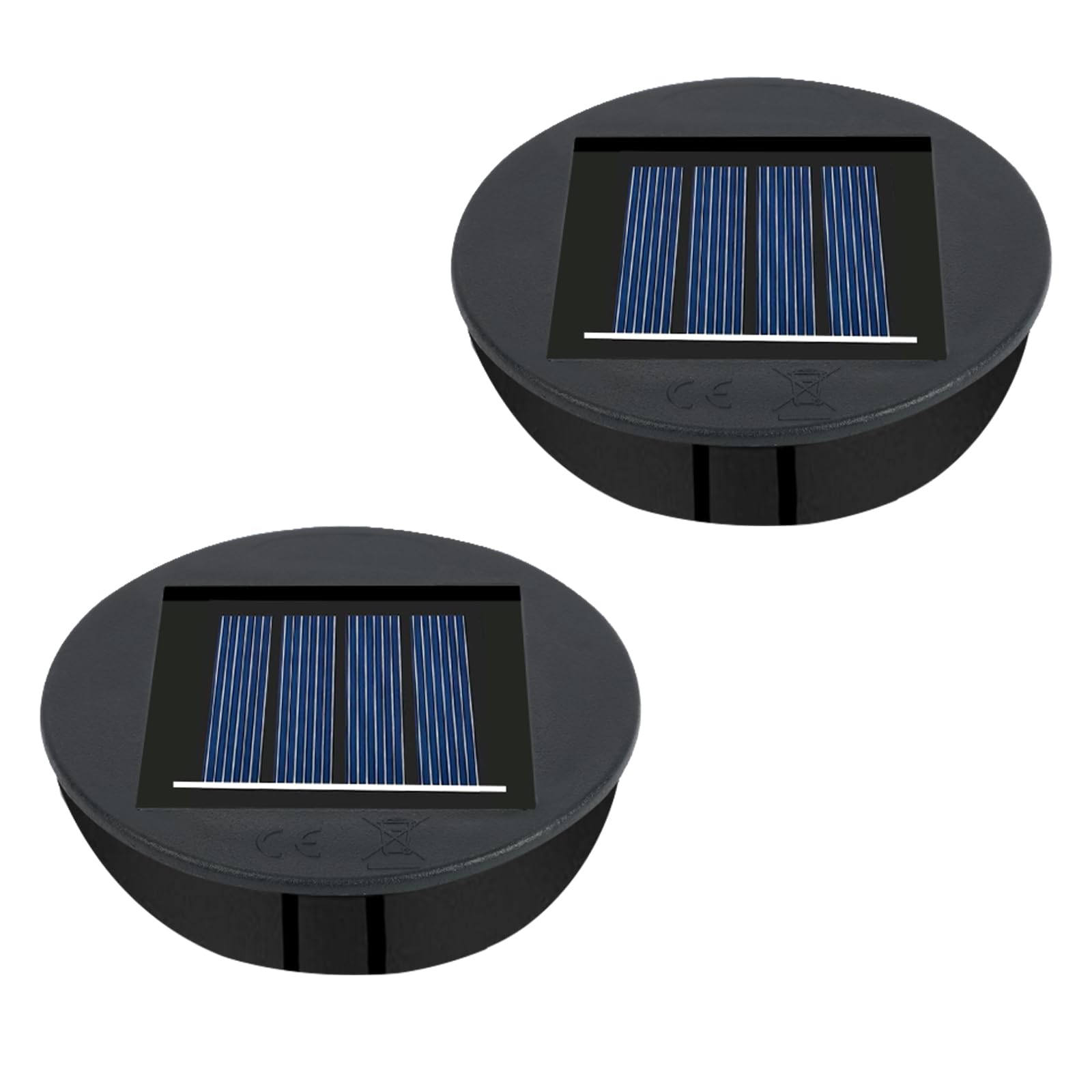 Amazon.com: AMFUN 2 Pack Solar Lights Replacement Top LED Solar Panel ...
